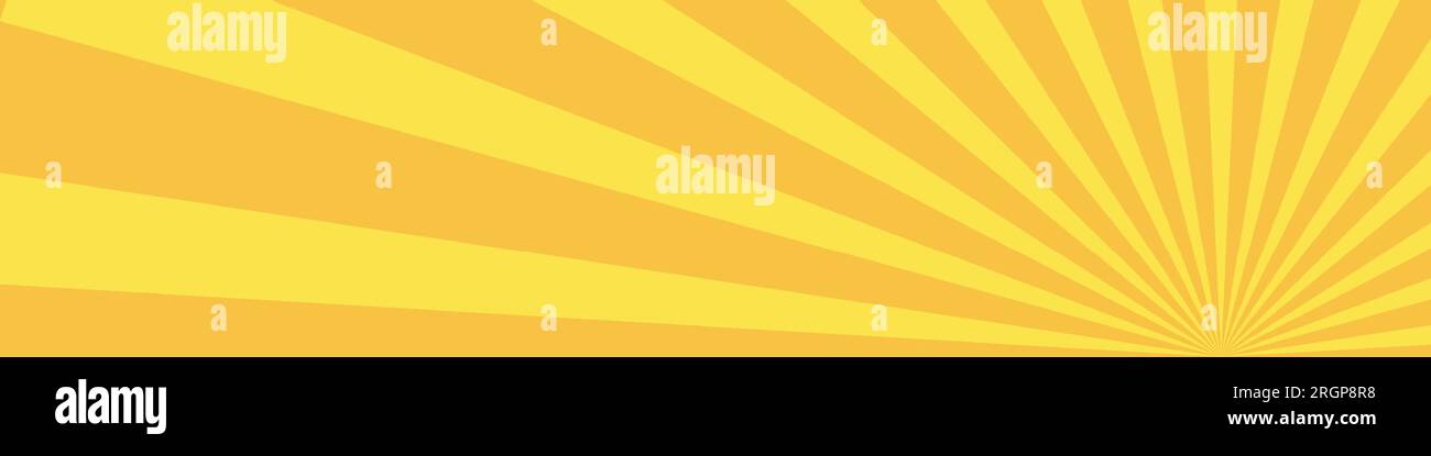 Comic sunburst with vibrant yellow sun beams. Radiant pop art pattern ...