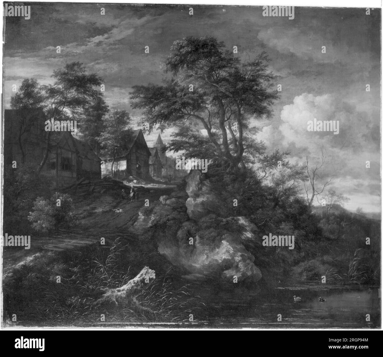 Houses near Castle Bentheim 1660 by Jacob van Ruisdael Stock Photo - Alamy
