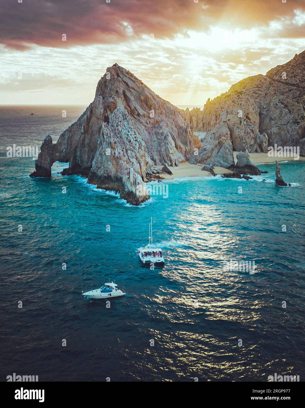 Boats in the ocean near Cabo San Lucas, Baja California Stock Photo - Alamy