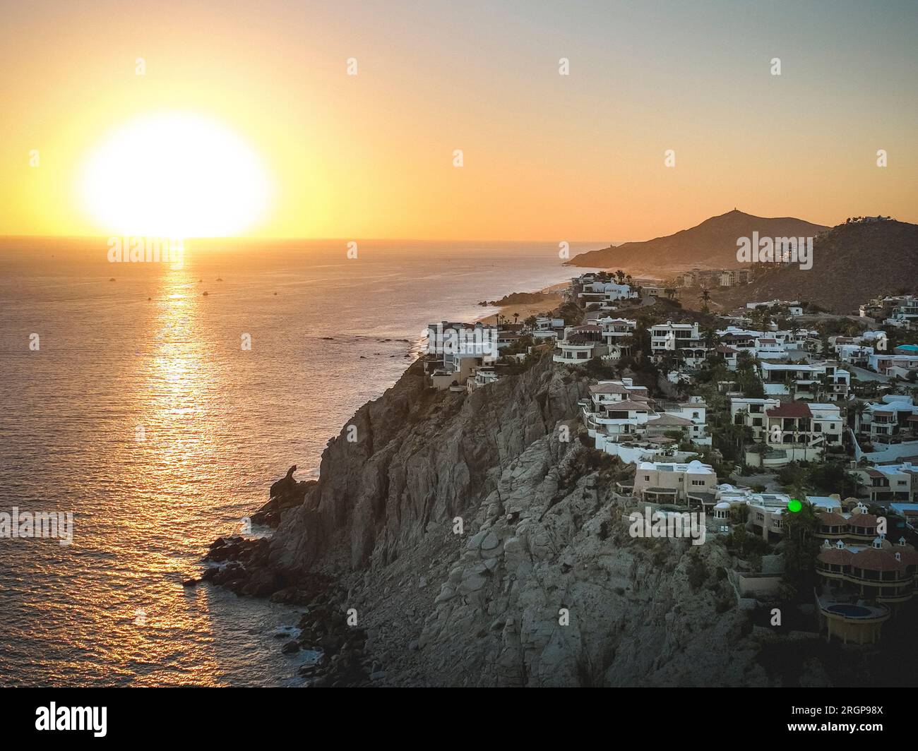 Cabo houses on a beautiful cliff, Baja California Stock Photo - Alamy