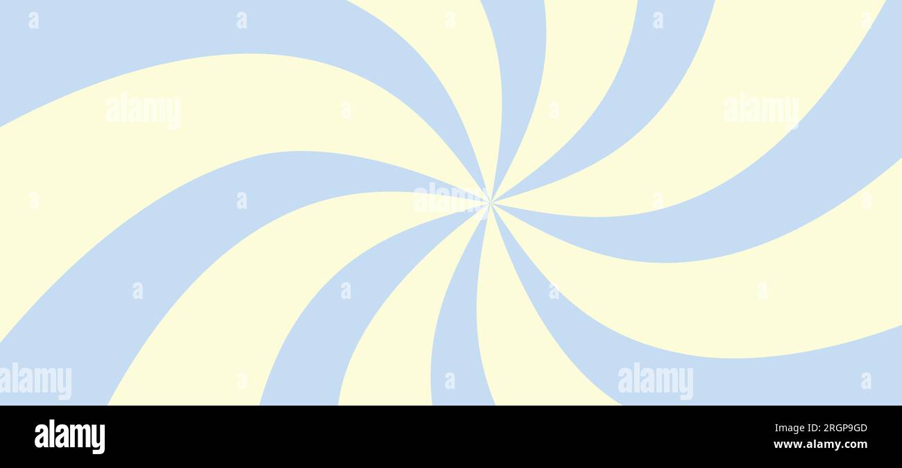 Blue sunburst background, retro sunshine and swirl pattern. Spiral ...