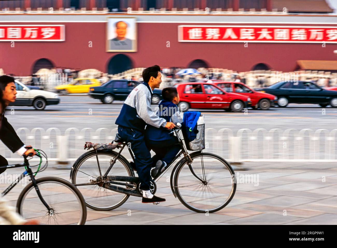 Cyclist tiananmen square hi-res stock photography and images - Alamy