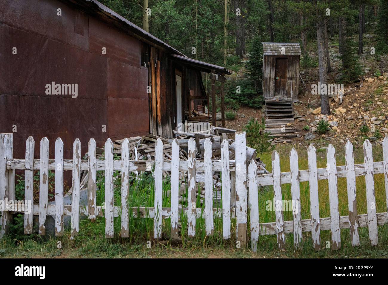 The historic ghost town of Saint Elmo, Colorado Stock Photo - Alamy