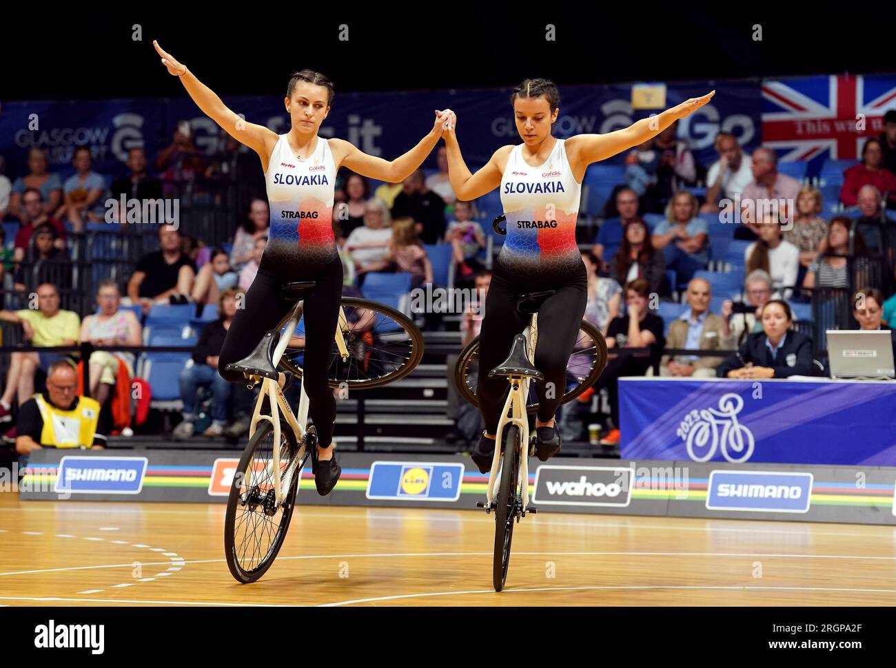 Slovakia compete in the Women’s Elite Artistic Cycling Pair ...