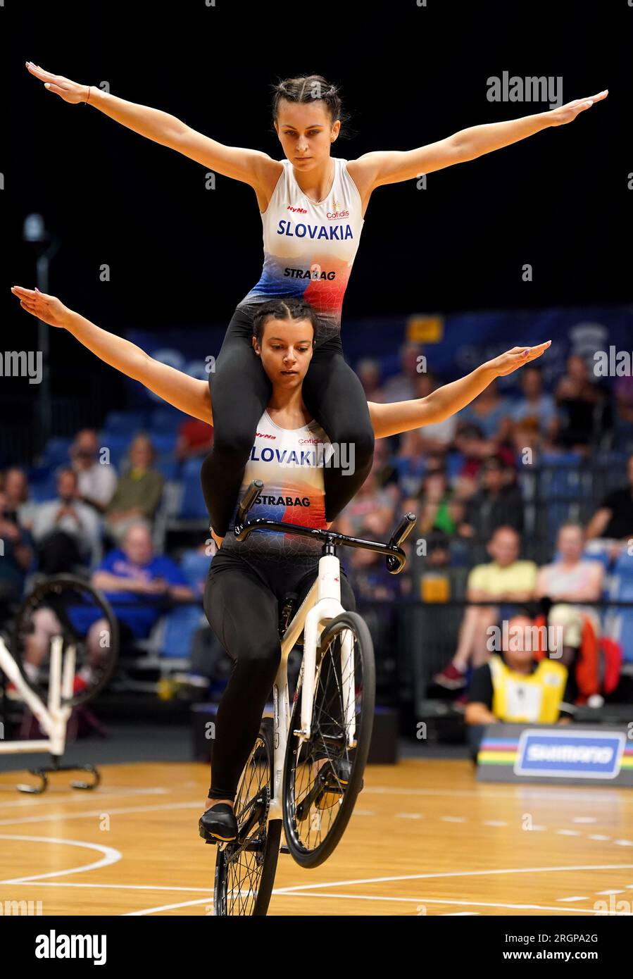 Slovakia compete in the Women’s Elite Artistic Cycling Pair ...