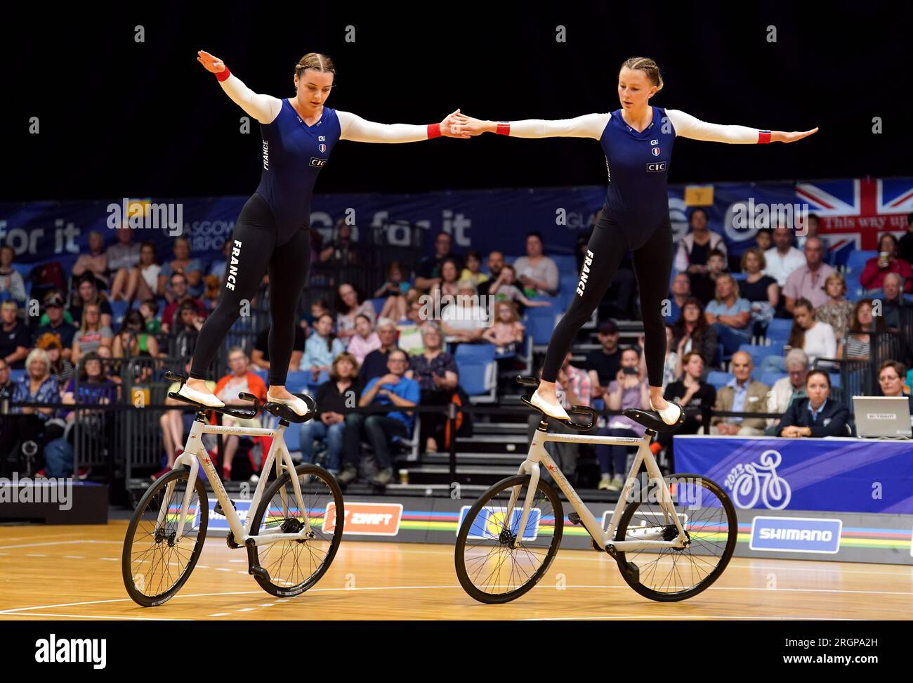 France compete in the Women’s Elite Artistic Cycling Pair Qualification ...