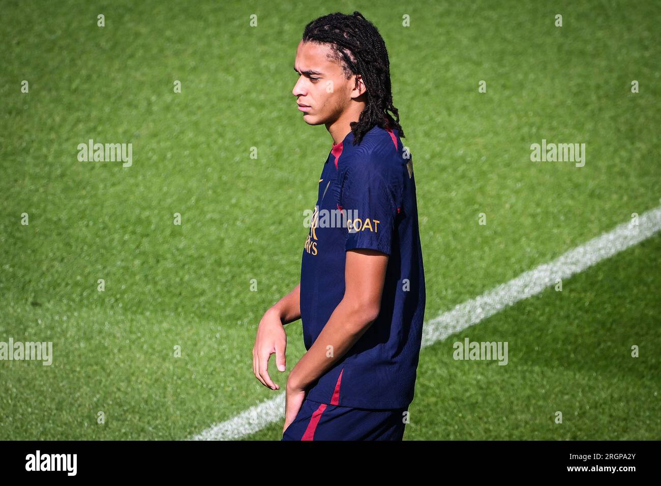 Ethan MBAPPE of PSG during the training of the Paris Saint-Germain team ...