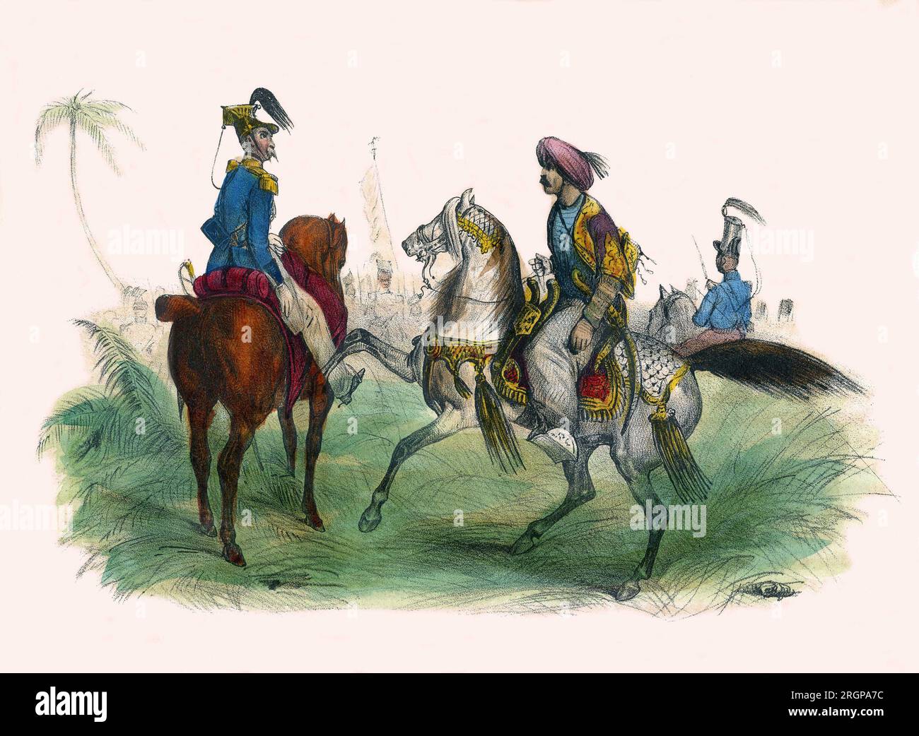"Deux Officiers a Alger". In "Album Grotesque, Choix de Types ...