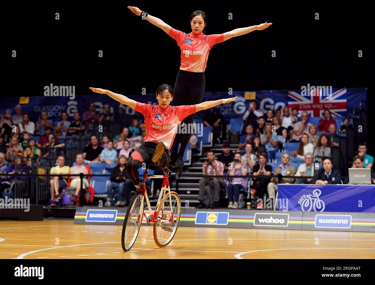 Hong Kong compete in the Women’s Elite Artistic Cycling Pair ...
