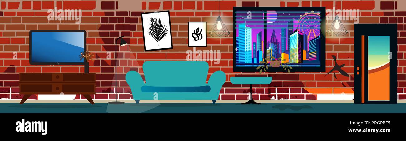 Crack wall inside Stock Vector Images - Alamy