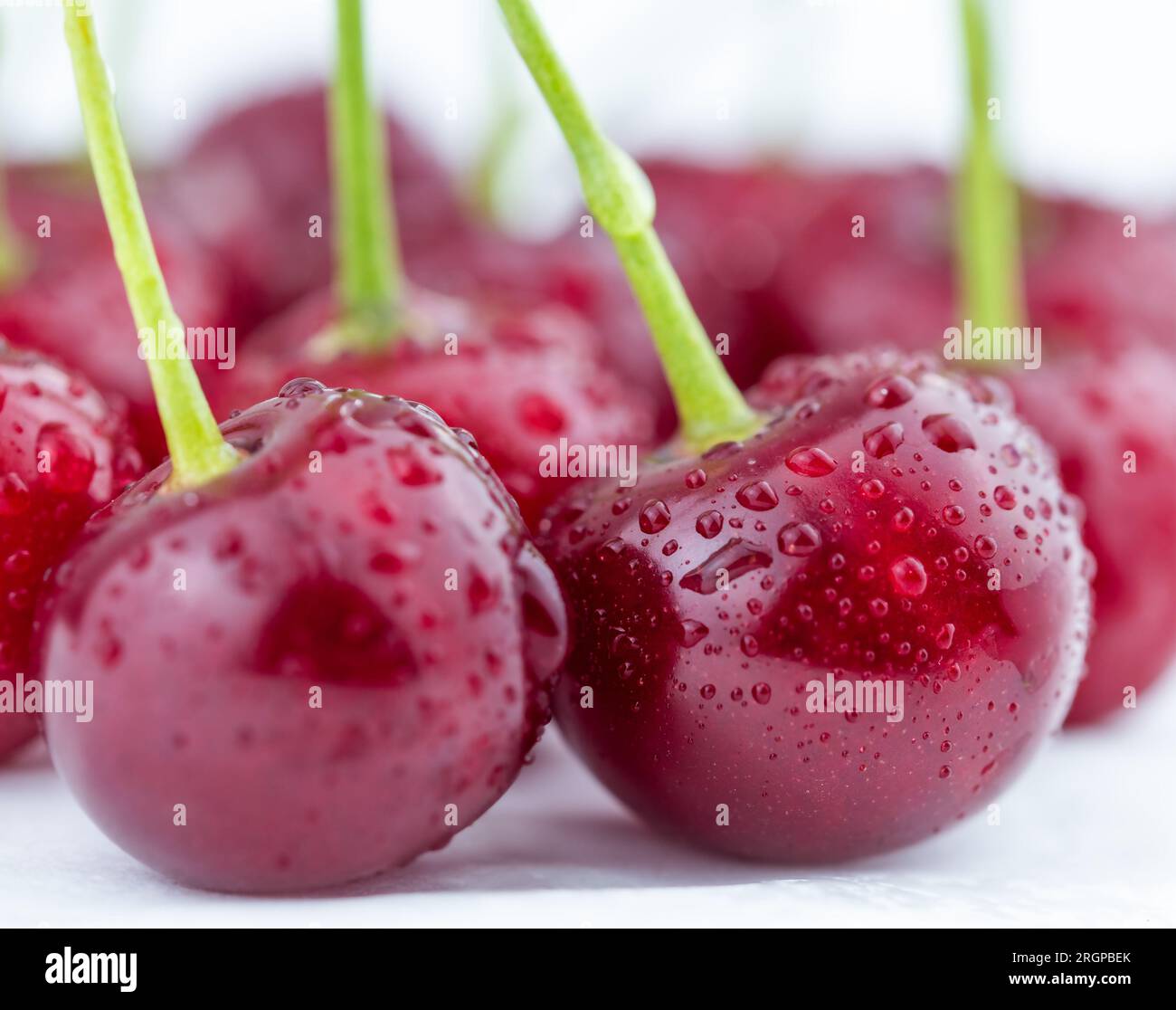Raw Red Organic Cherries Ready to Eat. Berry and food background Stock ...