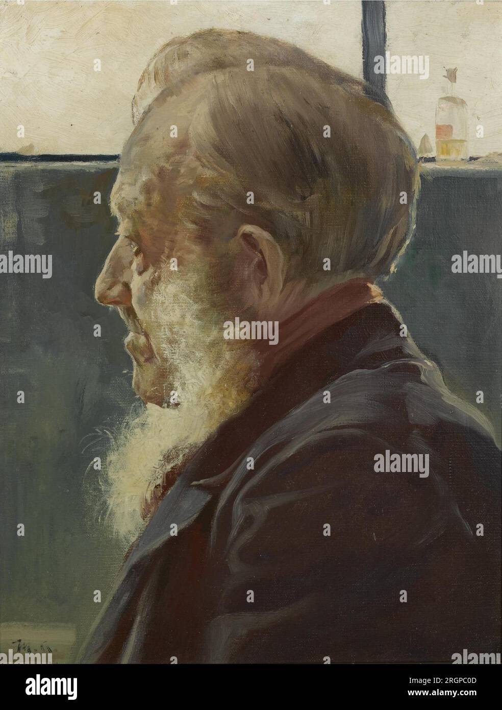 The old sea salt. between 1867 and 1927 by Michael Peter Ancher Stock ...