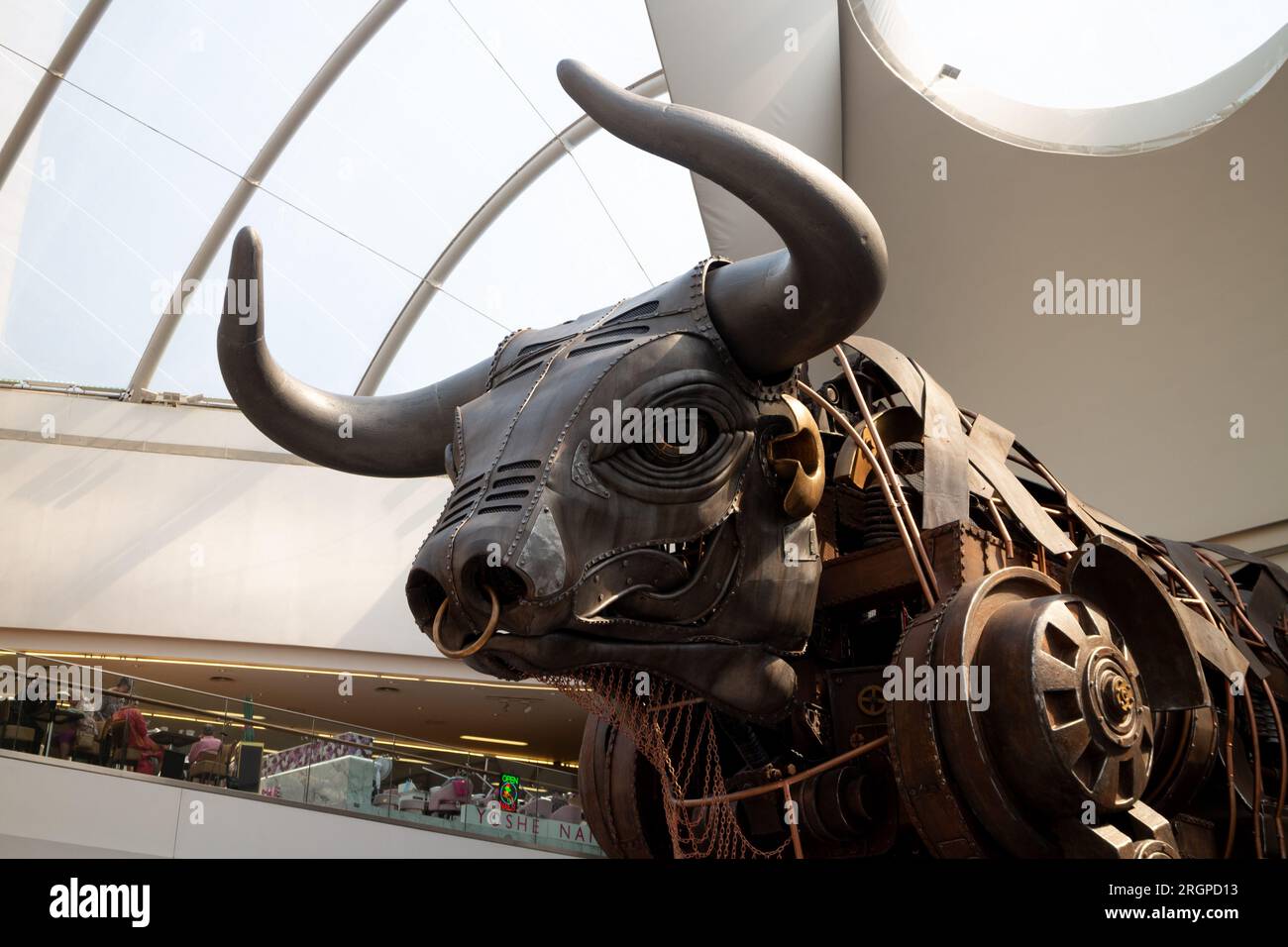 Ozzy the bull at Grand Central, New Street station, Birmingham, West ...