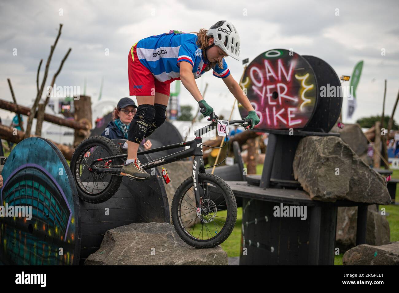 2023 UCI Cycling World Championships Glasgow, cycling, trial, Czech team, Eliska Hribkova, on ...