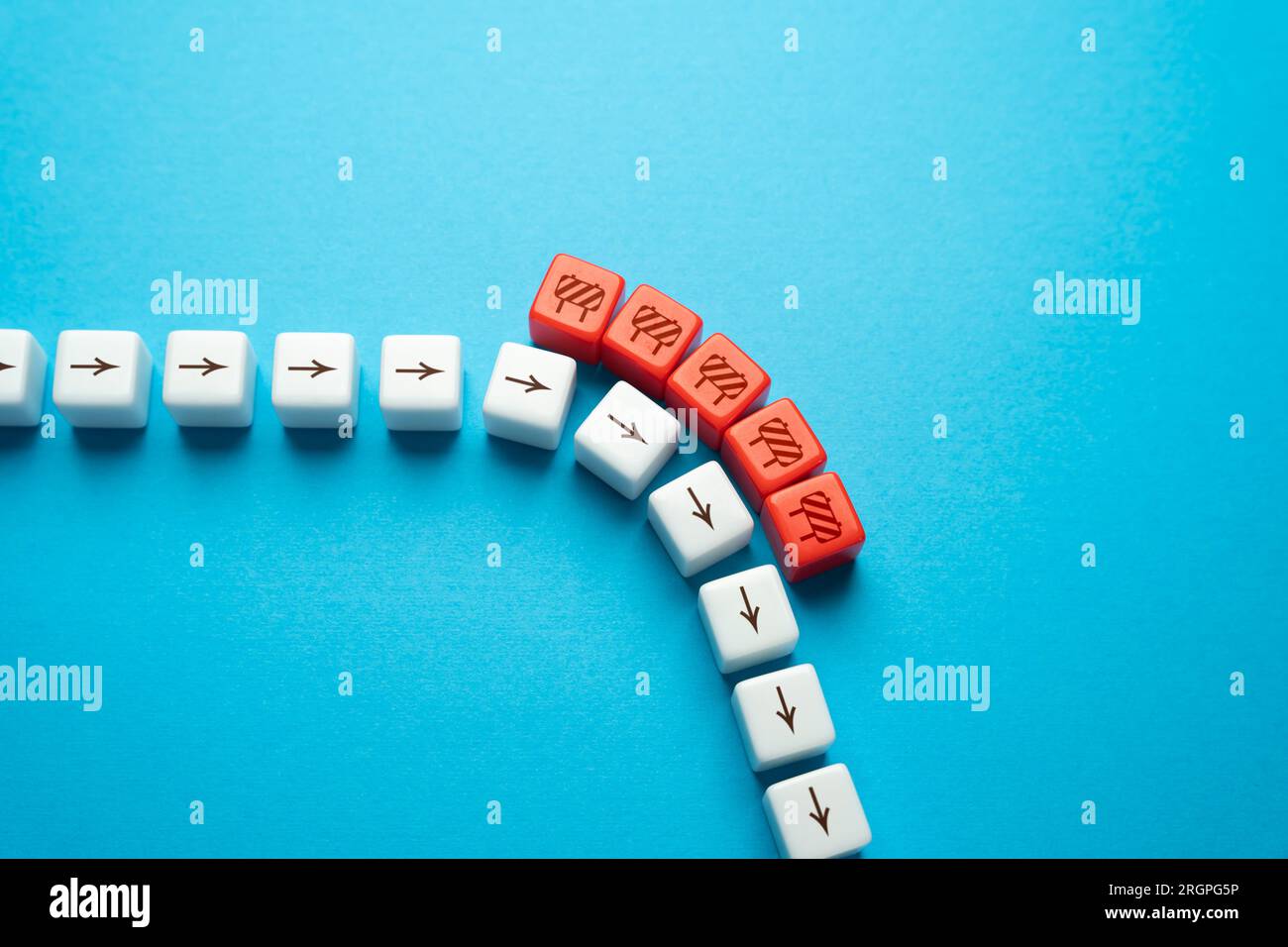 Change of direction due to an obstacle. Adaptability and resilience ...