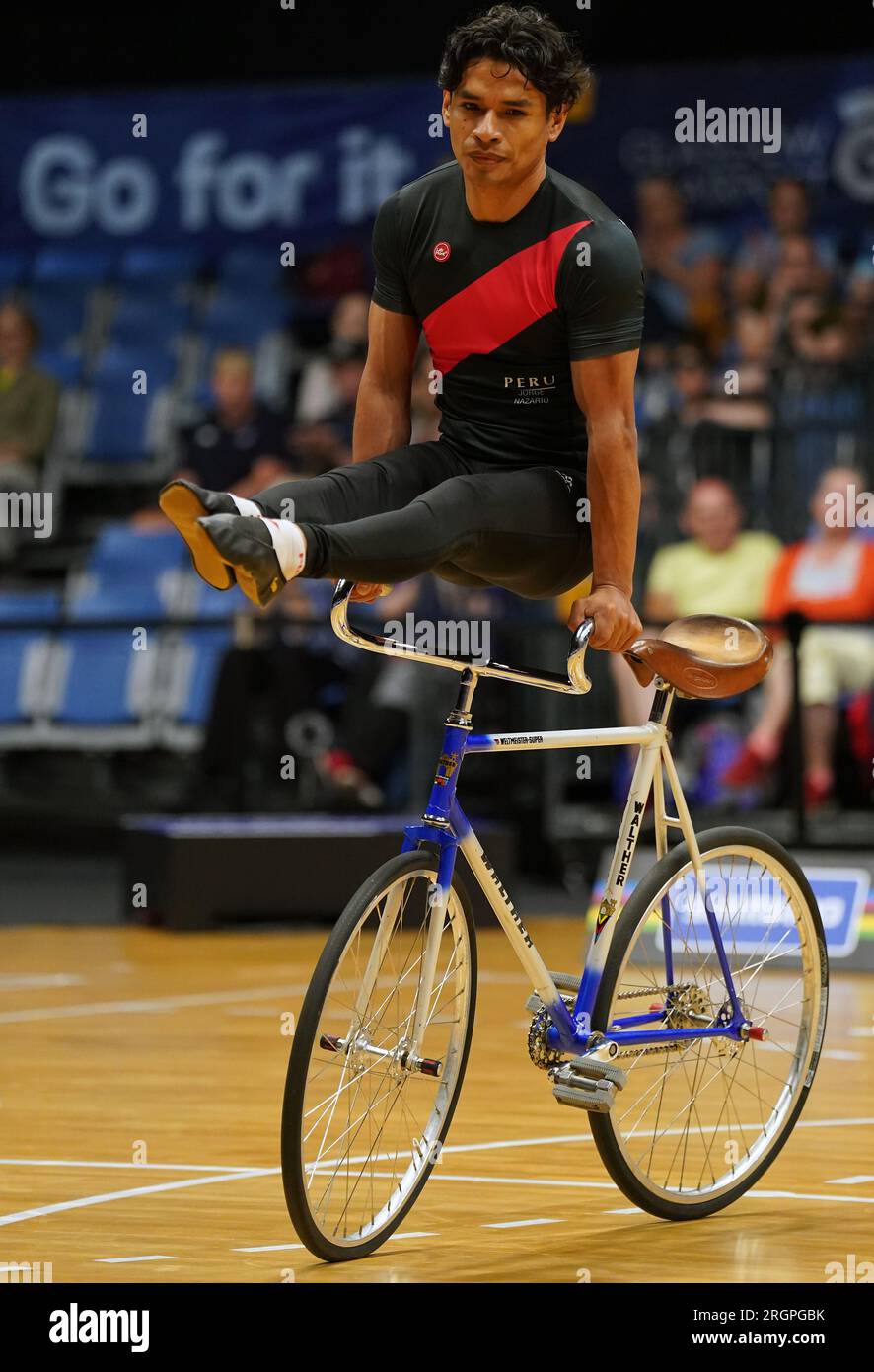 Peru’s Jorge Nazario Castro competes in the Men’s Elite Single Artistic ...