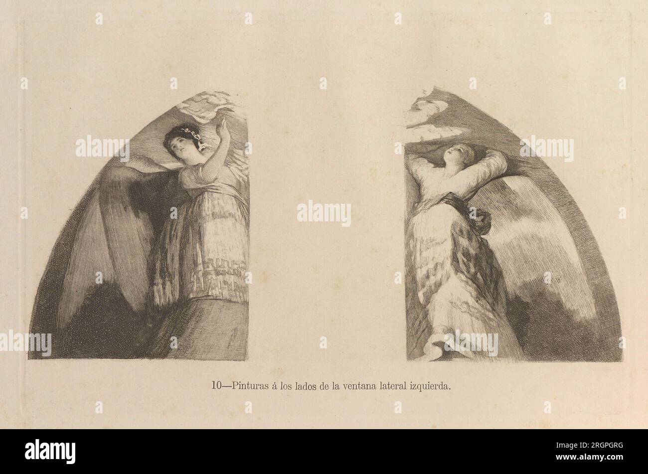 "Paintings on the sides of the left side window Stock Photo - Alamy