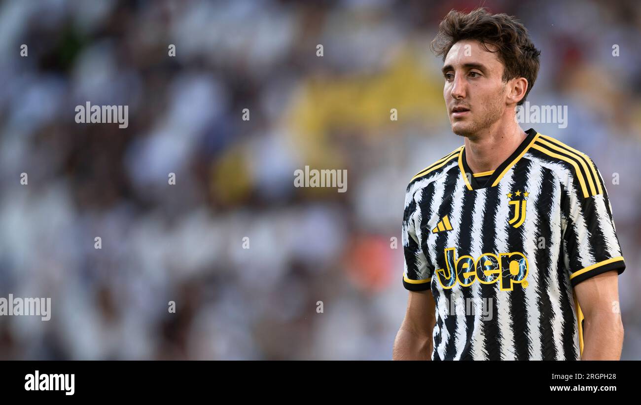 Andrea Cambiaso of Juventus FC looks on during the friendly football ...