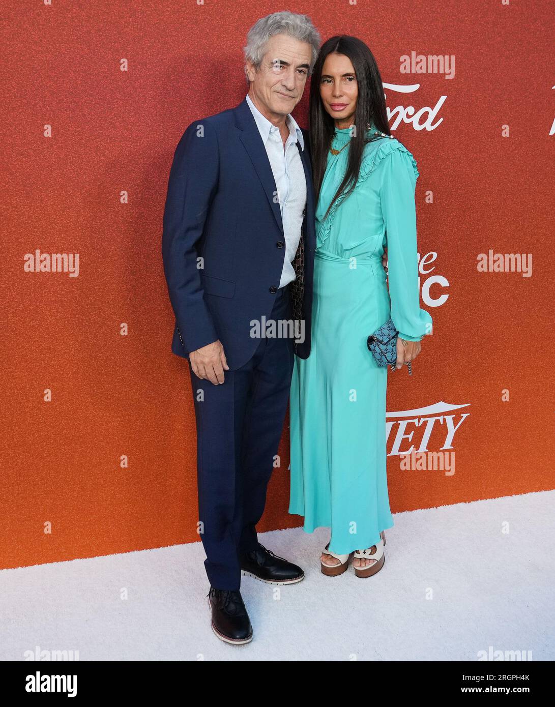 (L-R) Dermot Mulroney and Tharita Cesaroni arrives at the Variety Power ...