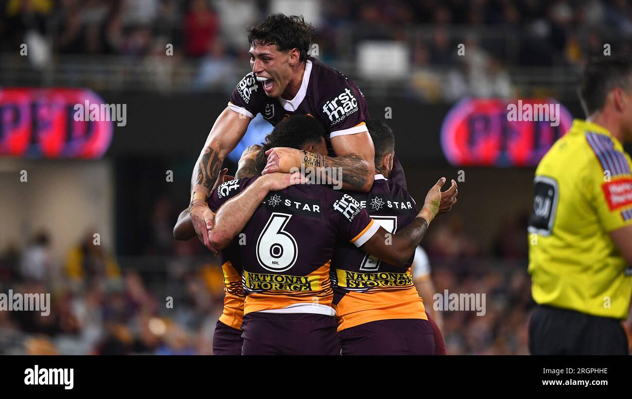 Brisbane, Australia. 11th Aug, 2023. Jordan Riki of the Broncos ...