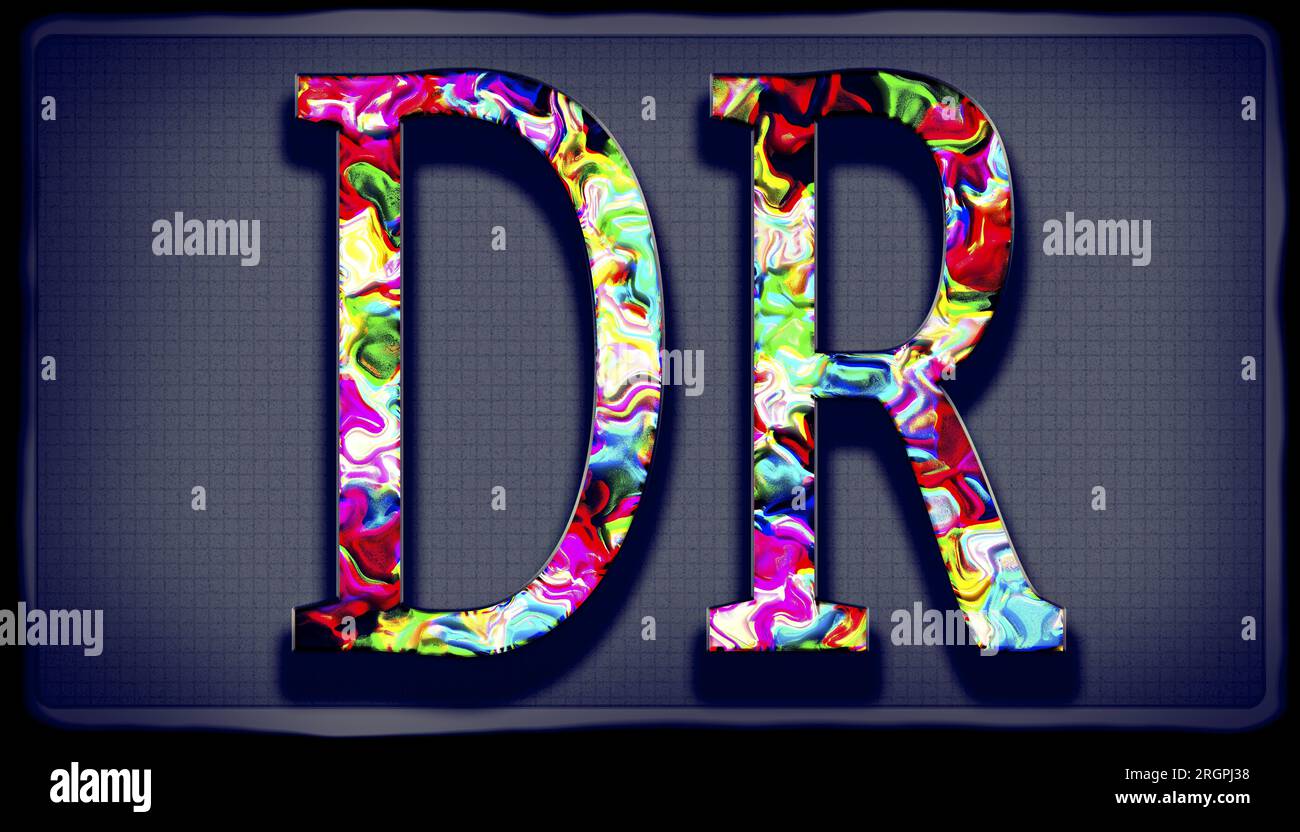 Signature DR design Painter rough Stock Photo - Alamy