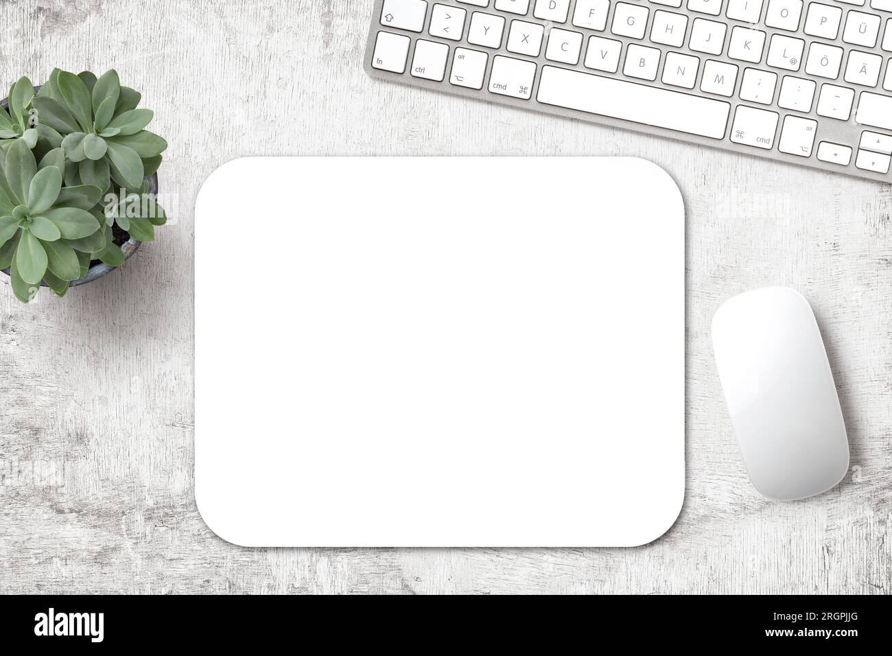 minimalist mousepad mockup template with pad, mouse, keyboard and a ...