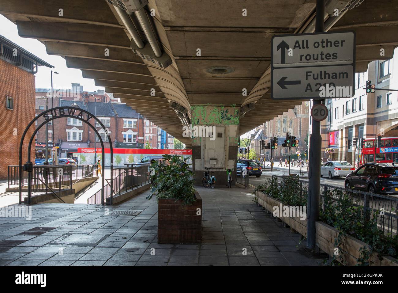 Public Subway underneath the Hammersmith Flyover Hammersmith West ...