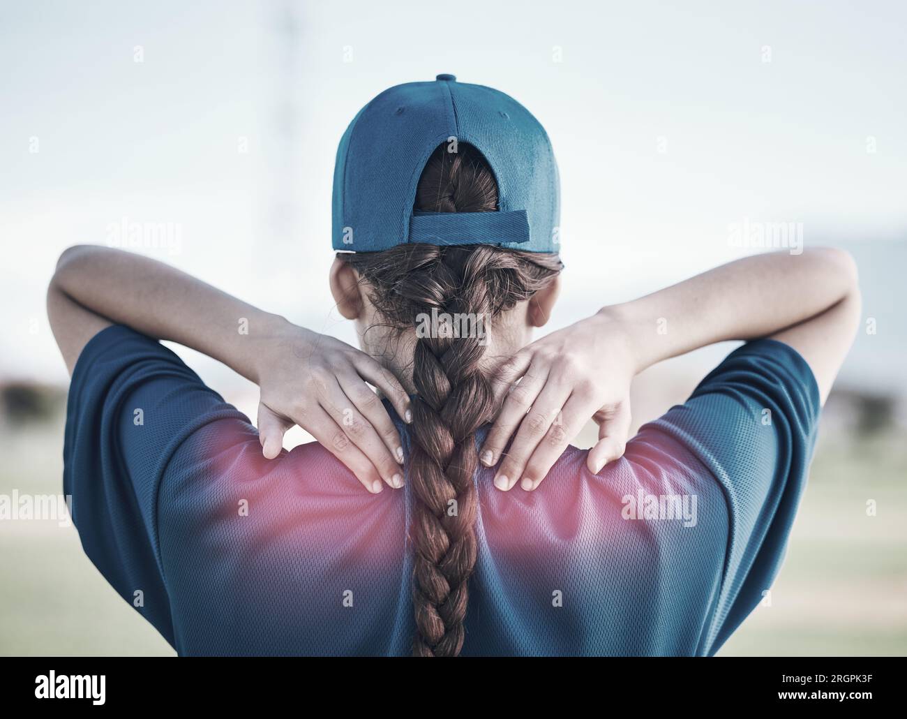 Spine injury, sports person and back pain from baseball player mistake ...