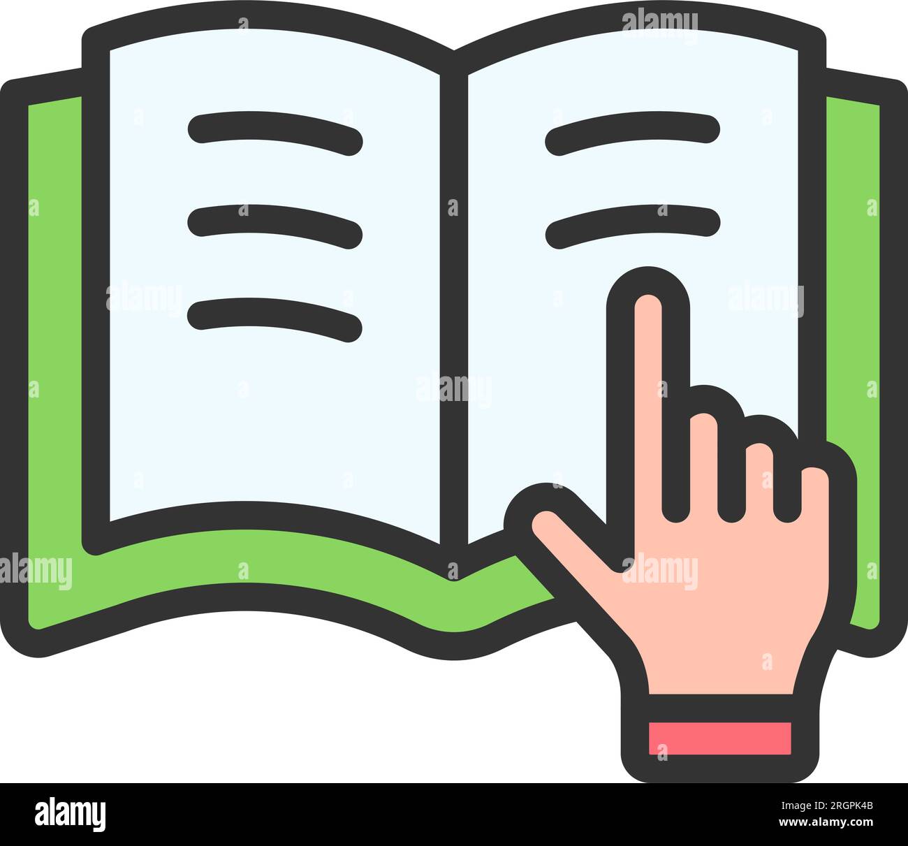 Reading finger Stock Vector Images - Alamy