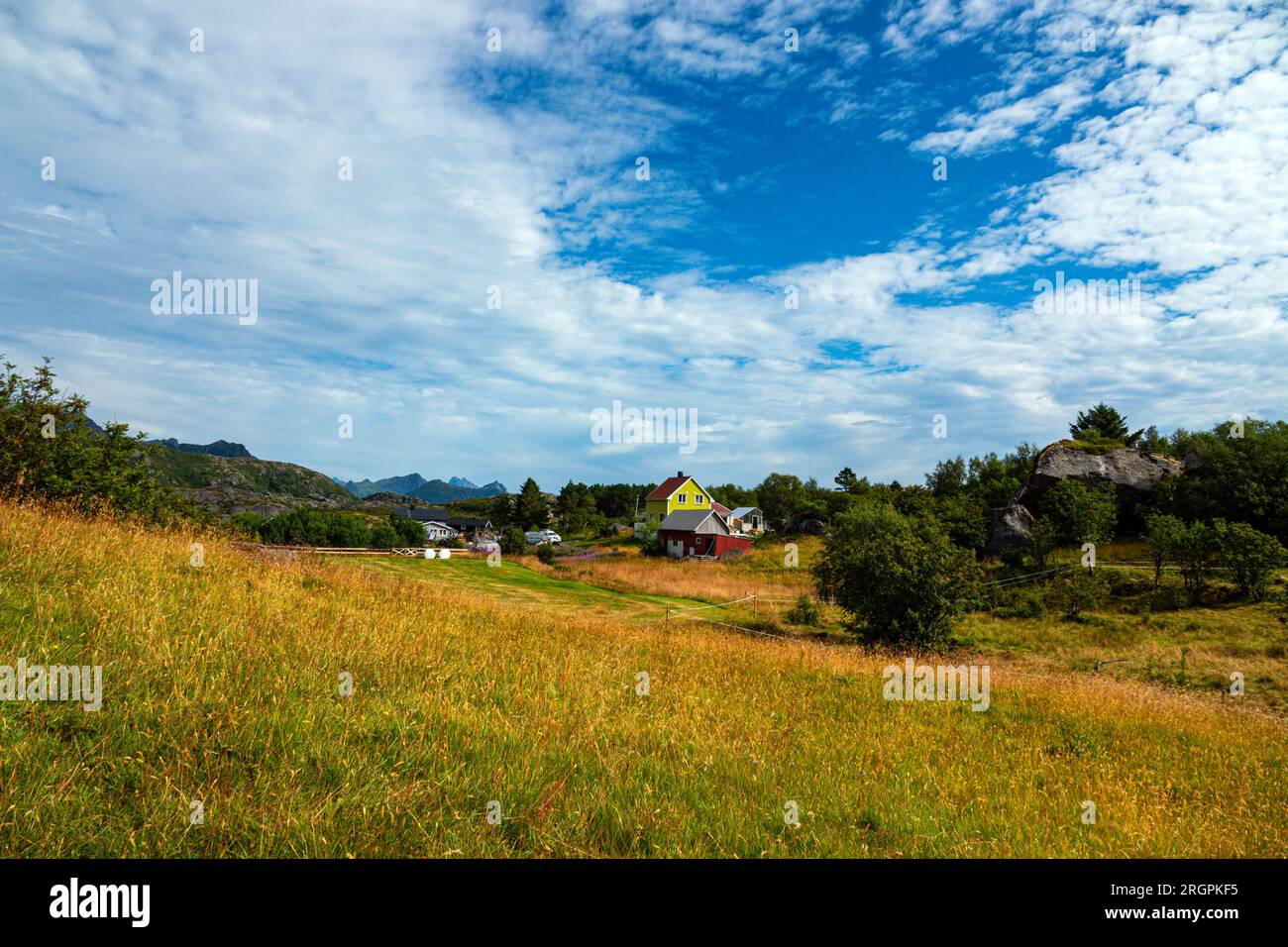 Kalle beach, Hopen, The Lofoten islands archipelago in Arctic Norway ...
