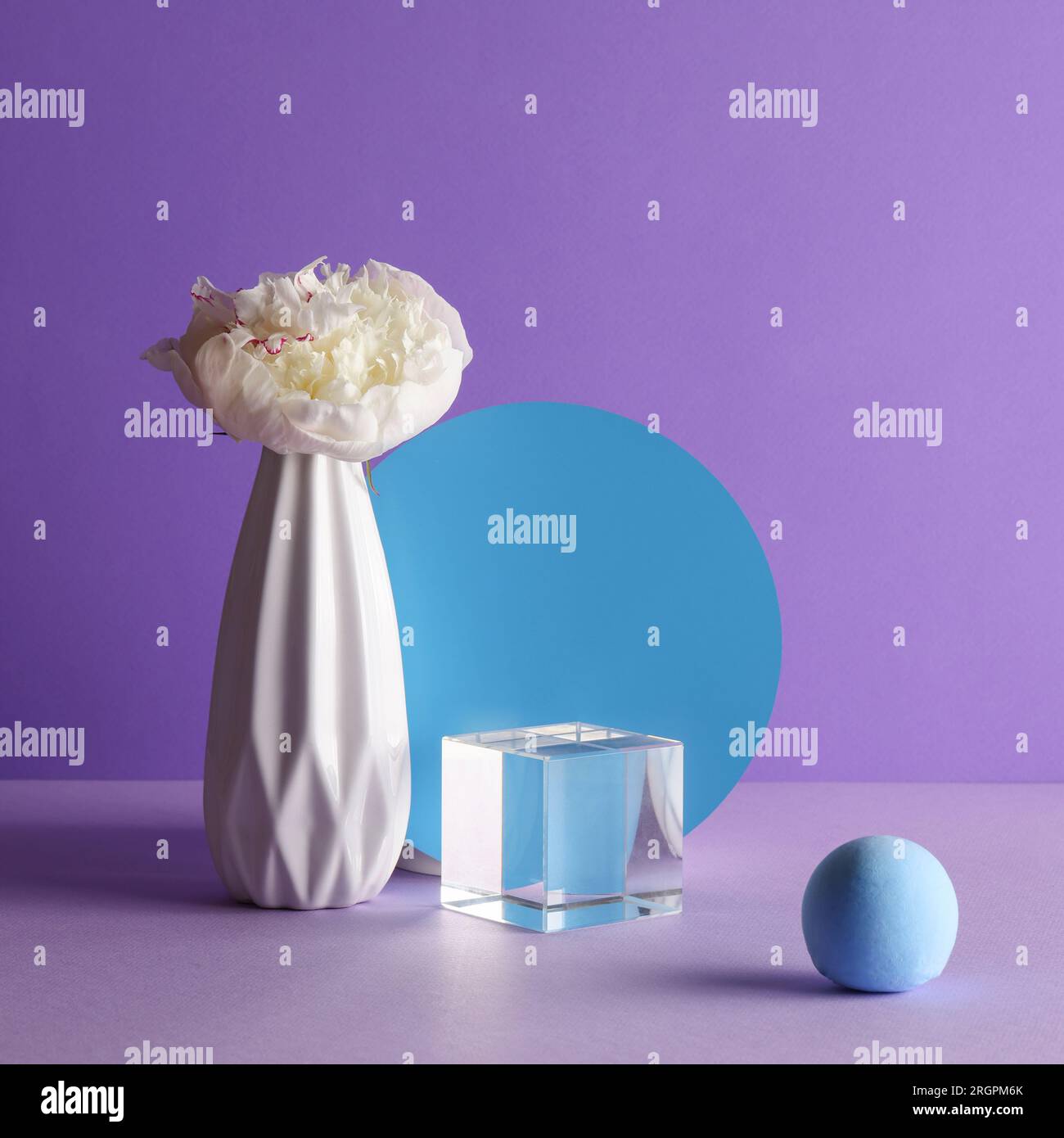 dimensional compositions of geometric shapes concept. transparent cube ...