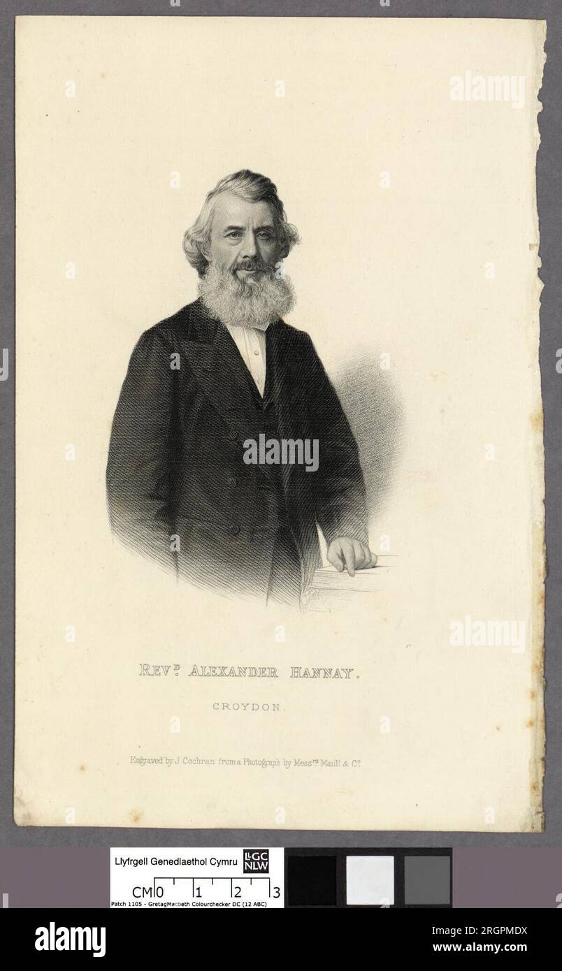 Revd. Alexander Hannay, Croydon circa 1870 by John Cochran Stock Photo ...