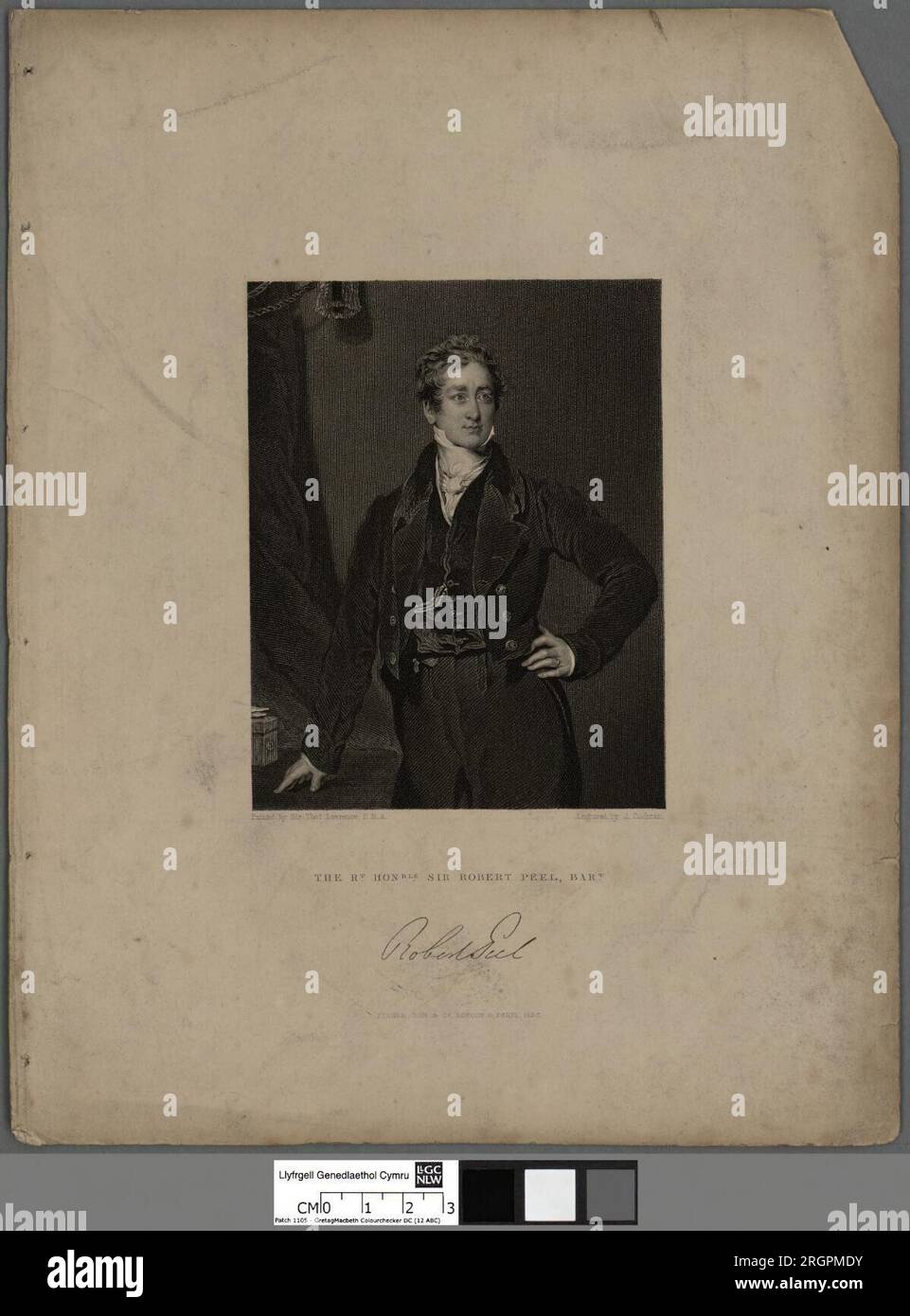 The Rt. Honble. Sir Robert Peel, Bart 1836 by John Cochran Stock Photo ...