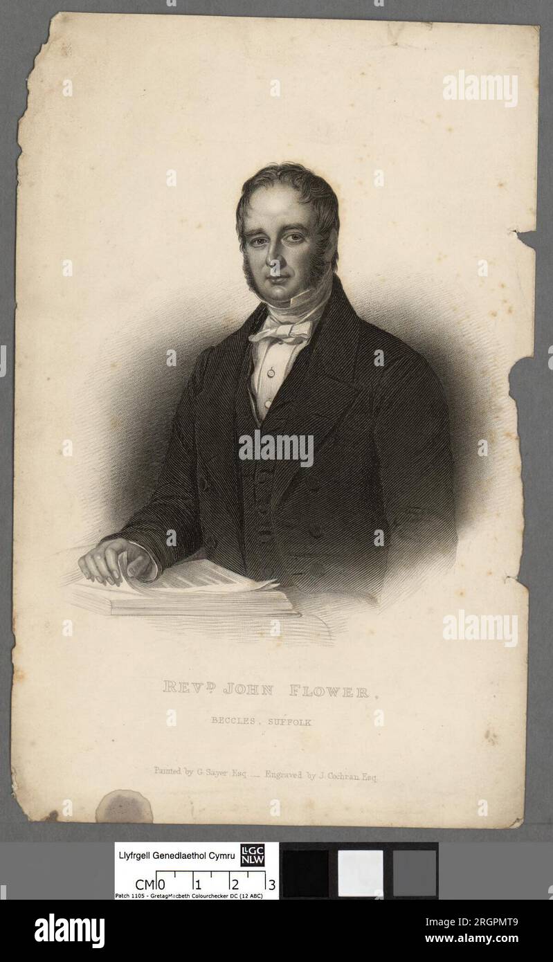 Revd. John Flower, Beccles, Suffolk circa 1840 by John Cochran Stock ...