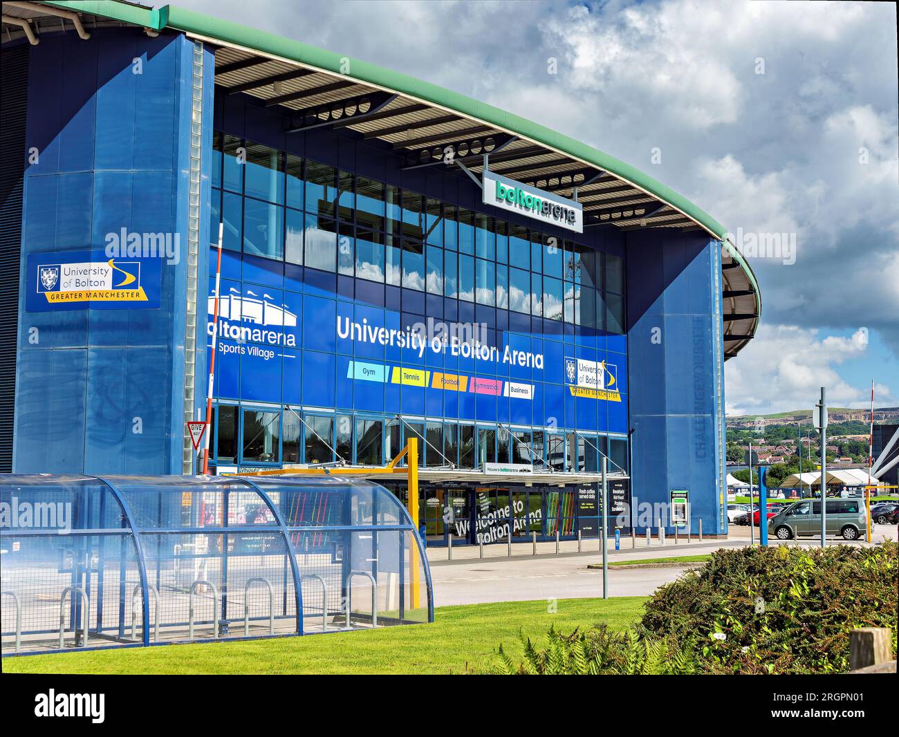Bolton Lancashire UK 01 AUG 2023 University of Bolton Arena front ...
