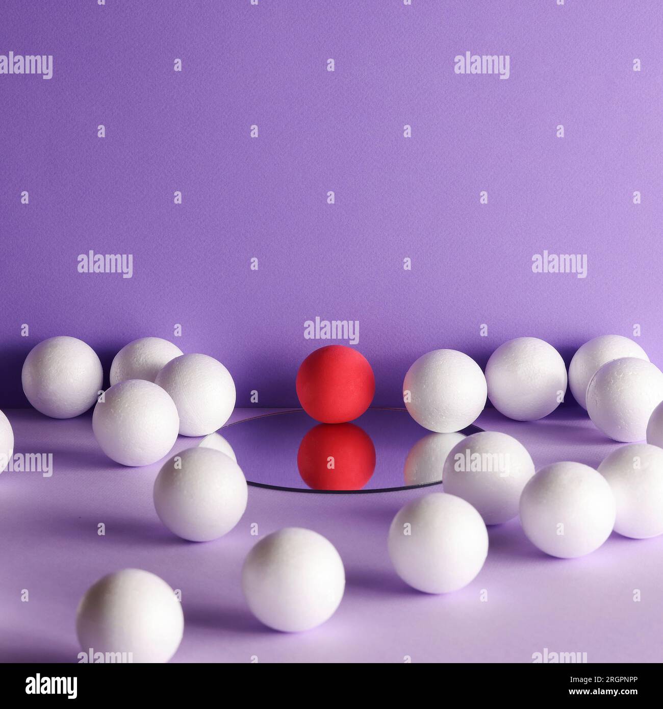 dimensional compositions of geometric shapes concept.white and crimson ...