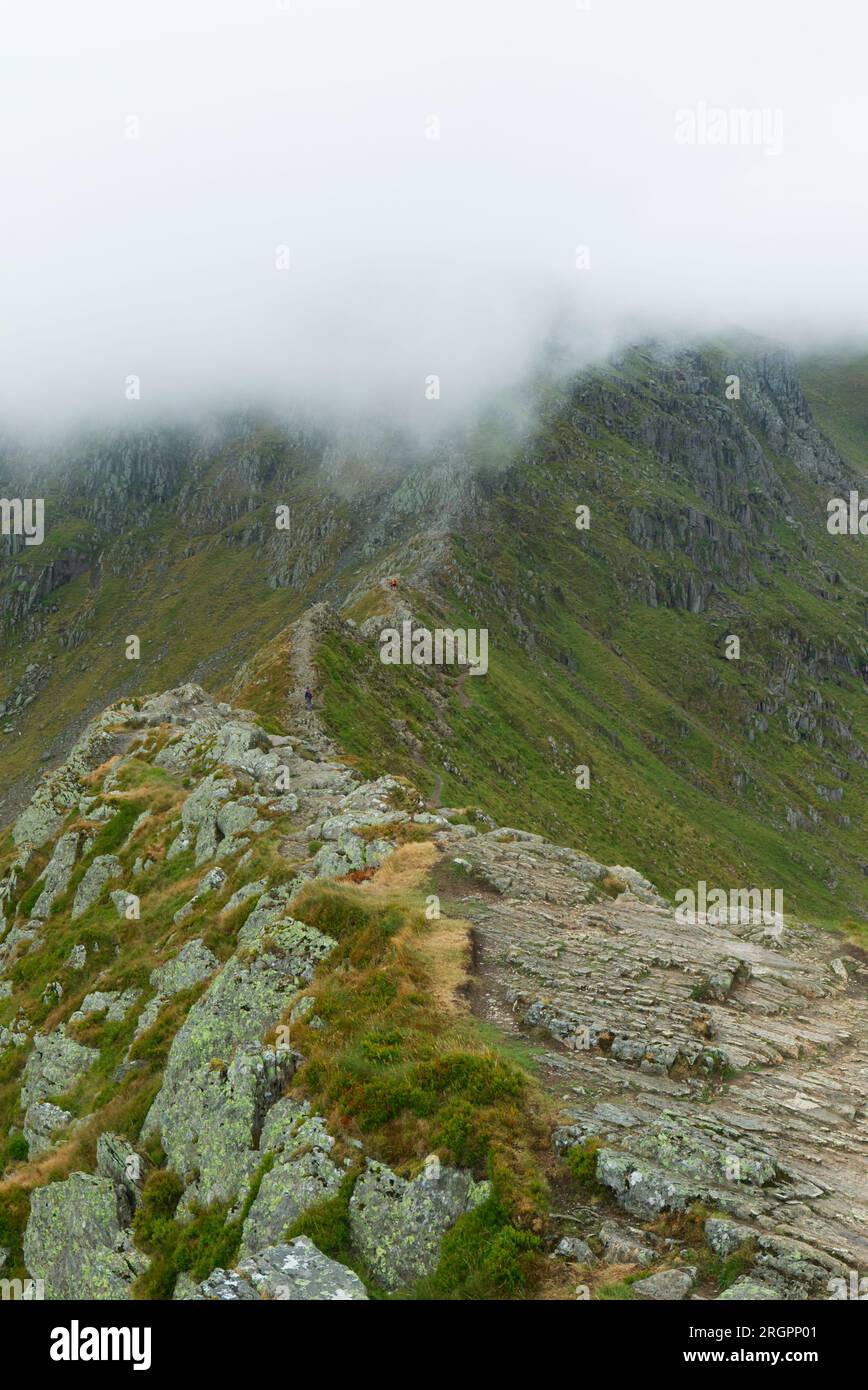 Striding Edge, Helvellyn mountain, Cumbria Stock Photo - Alamy