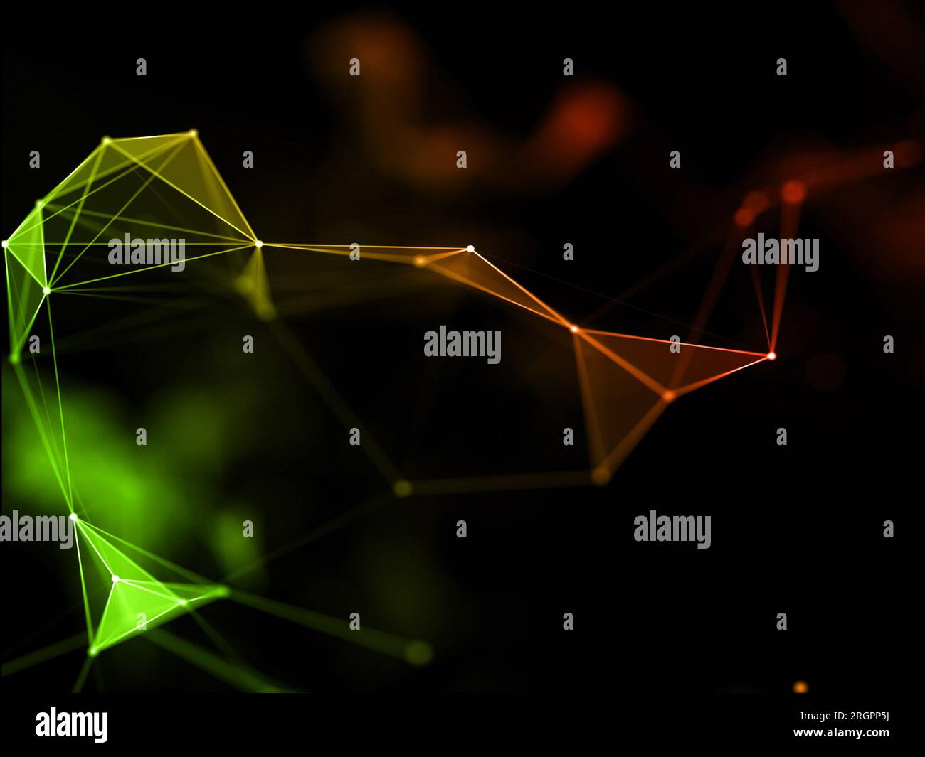 3D render of an abstract background with a low poly plexus design Stock ...