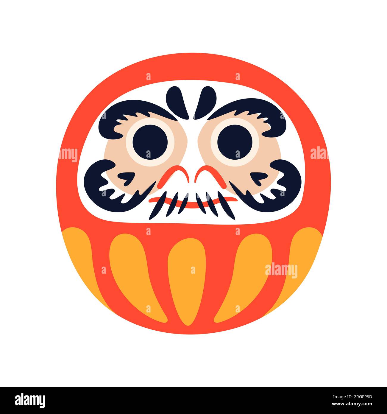 Daruma doll - modern flat design style single isolated image Stock ...
