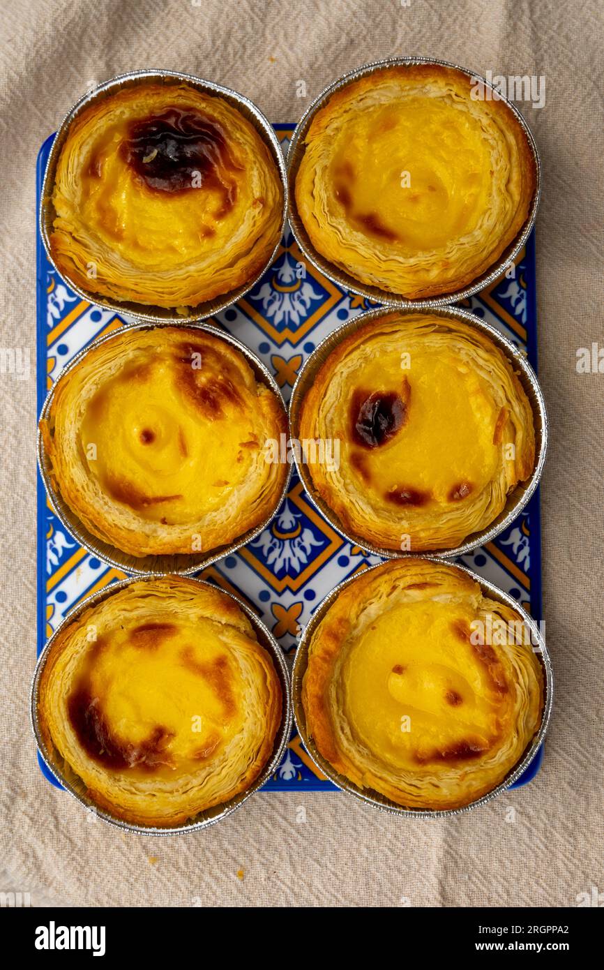 Portugal's traditional sweet dessert Pastel de nata egg custard tart ...