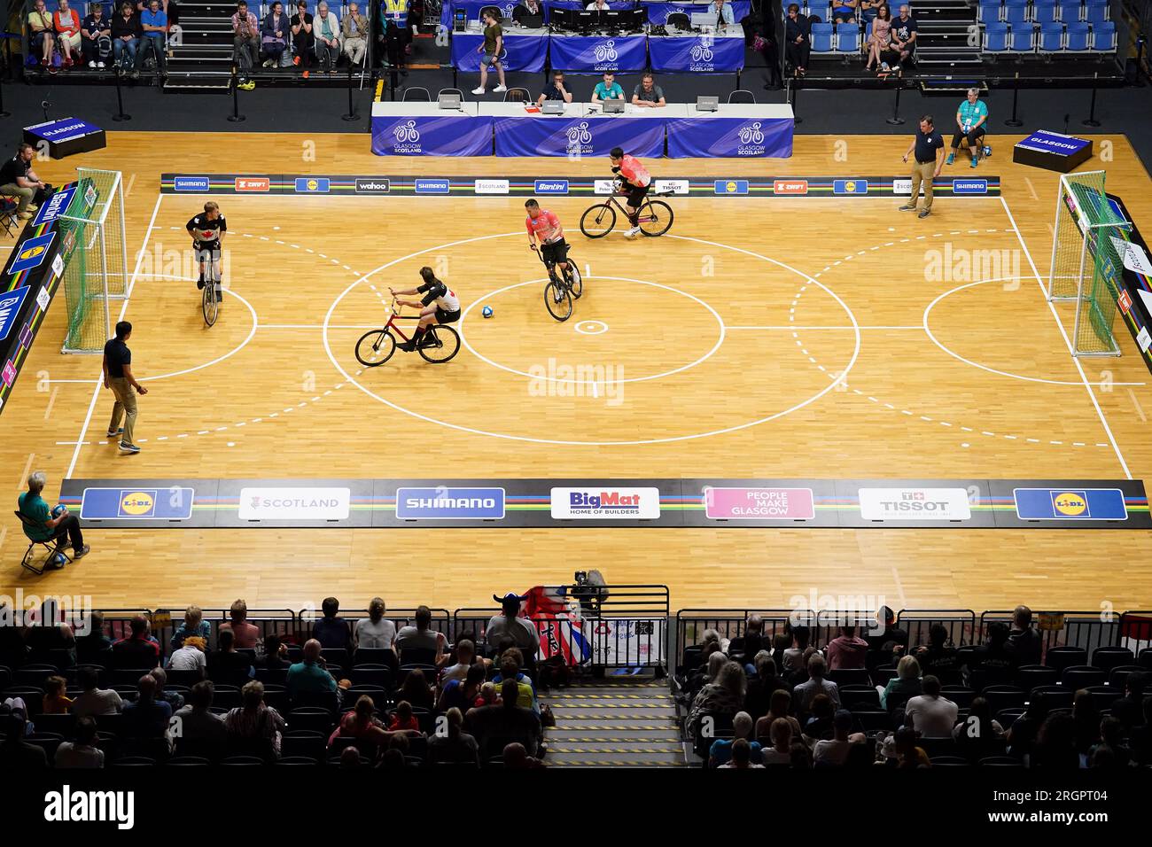 Action from Canada versus Hong Kong in the Men’s Elite Cycle-ball ...