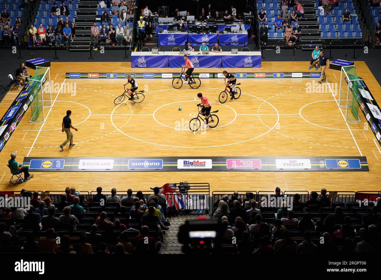 Action from Canada versus Hong Kong in the Men’s Elite Cycle-ball ...