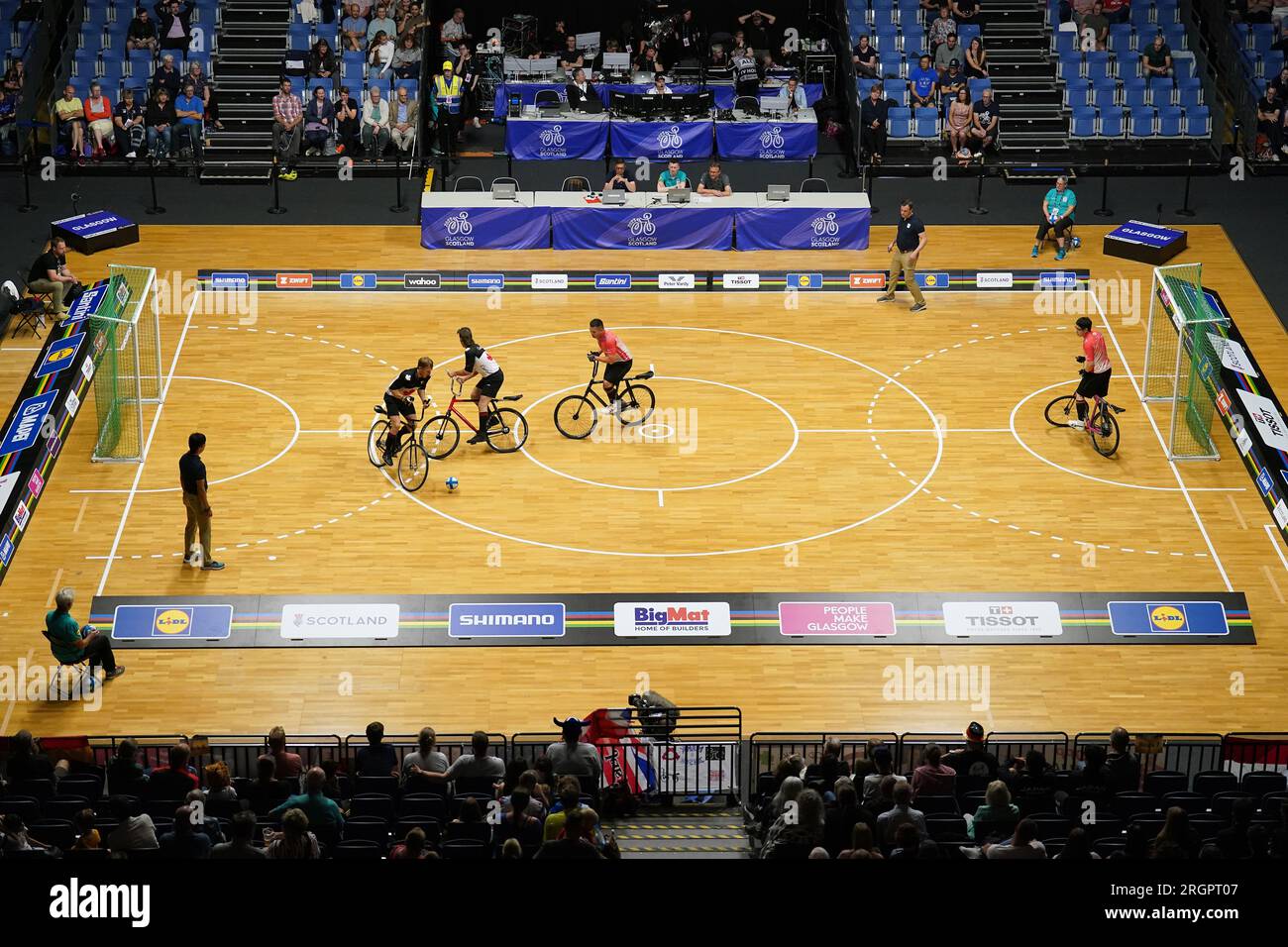 Action from Canada versus Hong Kong in the Men’s Elite Cycle-ball ...