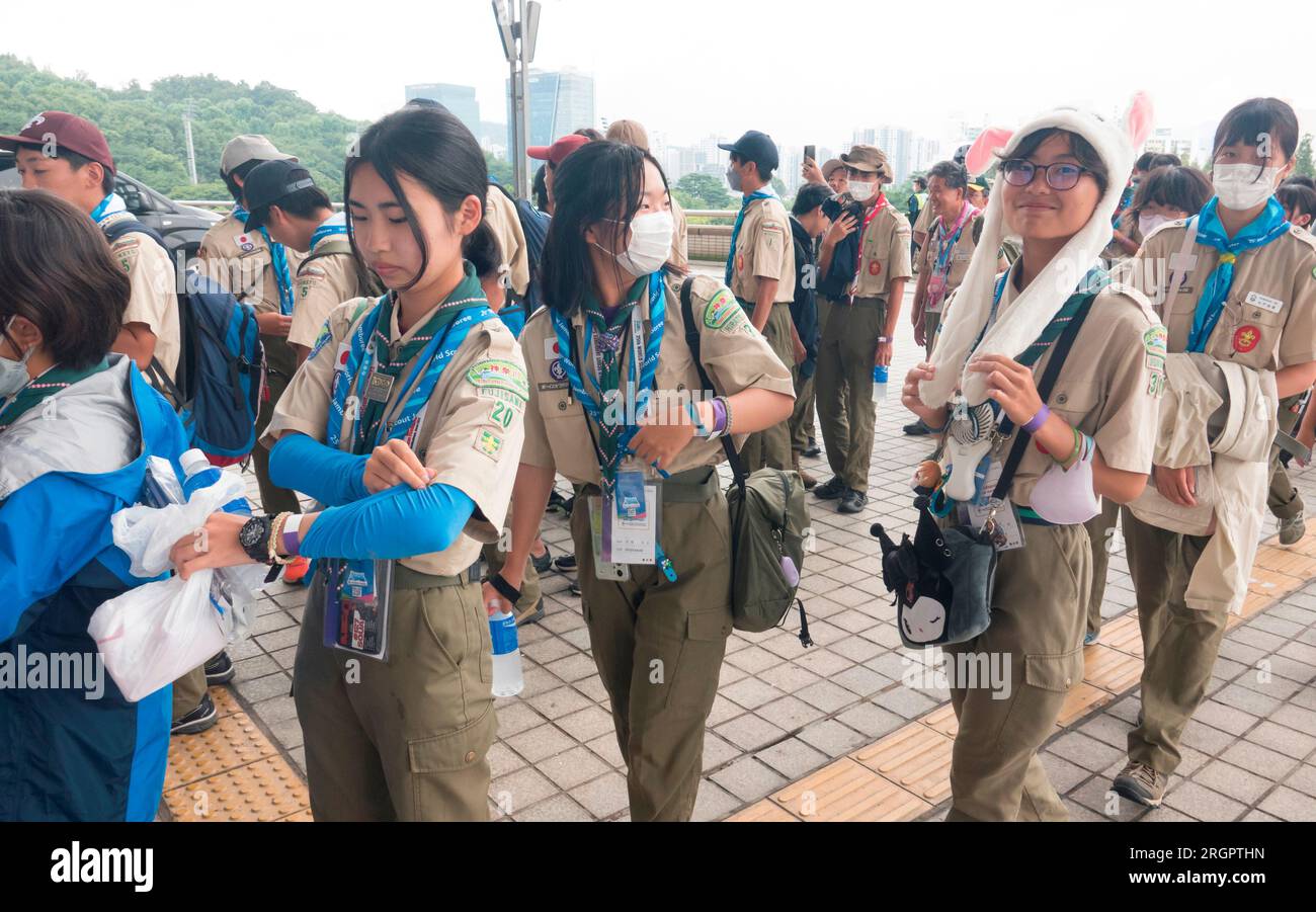 Japanese young Scouts, Aug 11, 2023 : Japanese young Scouts arrive to ...