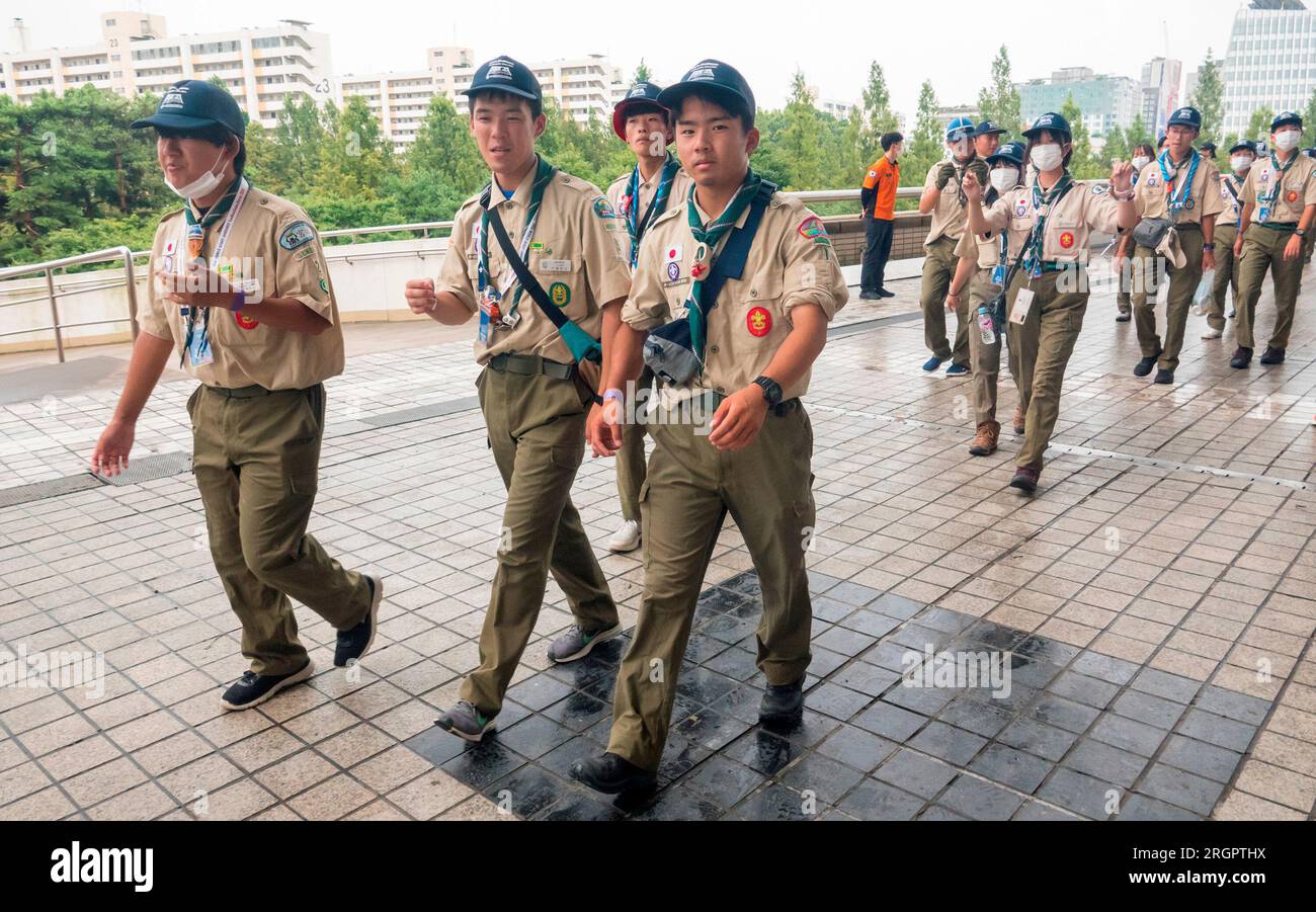 Japanese young Scouts, Aug 11, 2023 : Japanese young Scouts arrive to ...