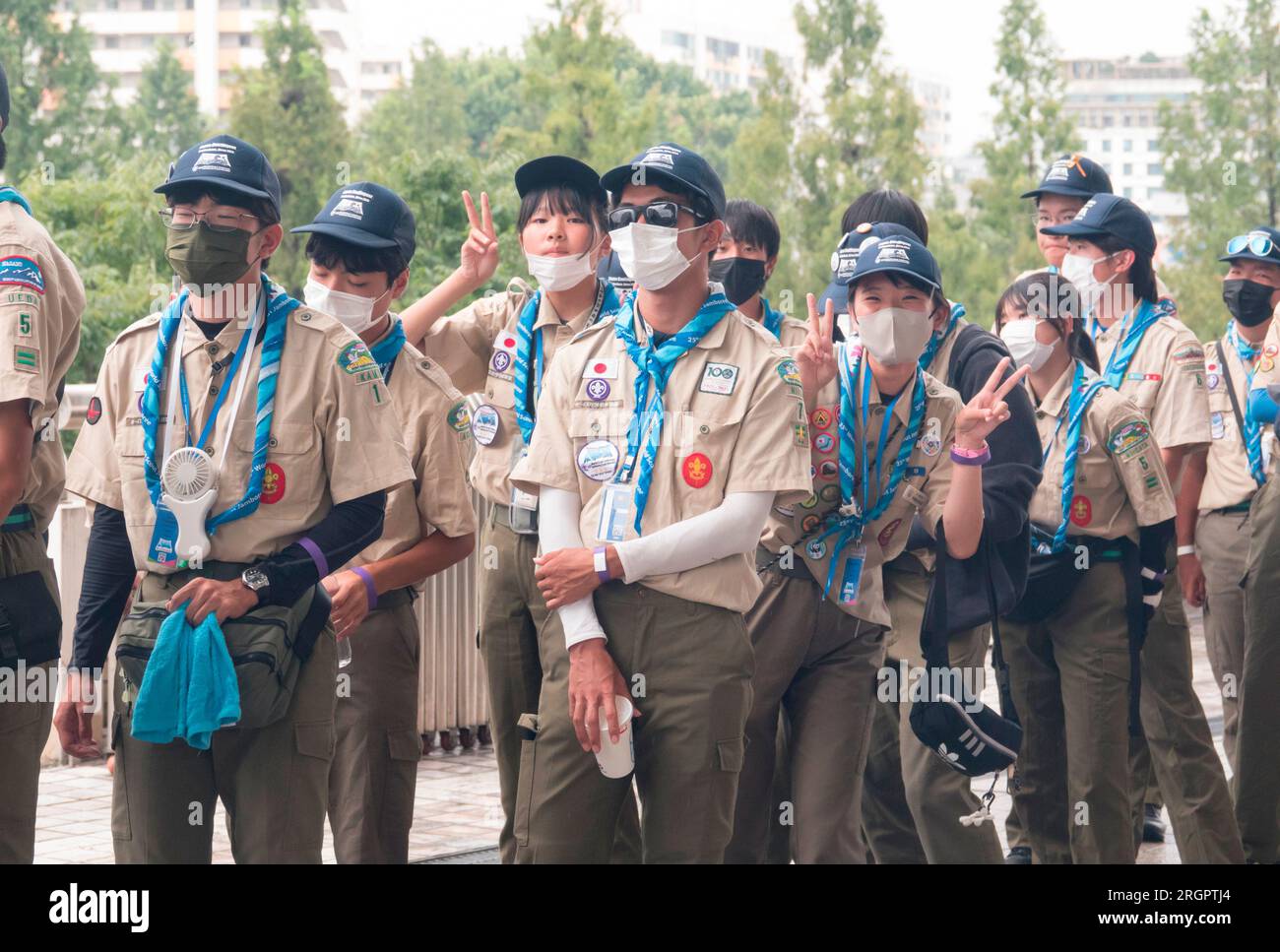 Japanese young Scouts, Aug 11, 2023 : Japanese young Scouts arrive to ...