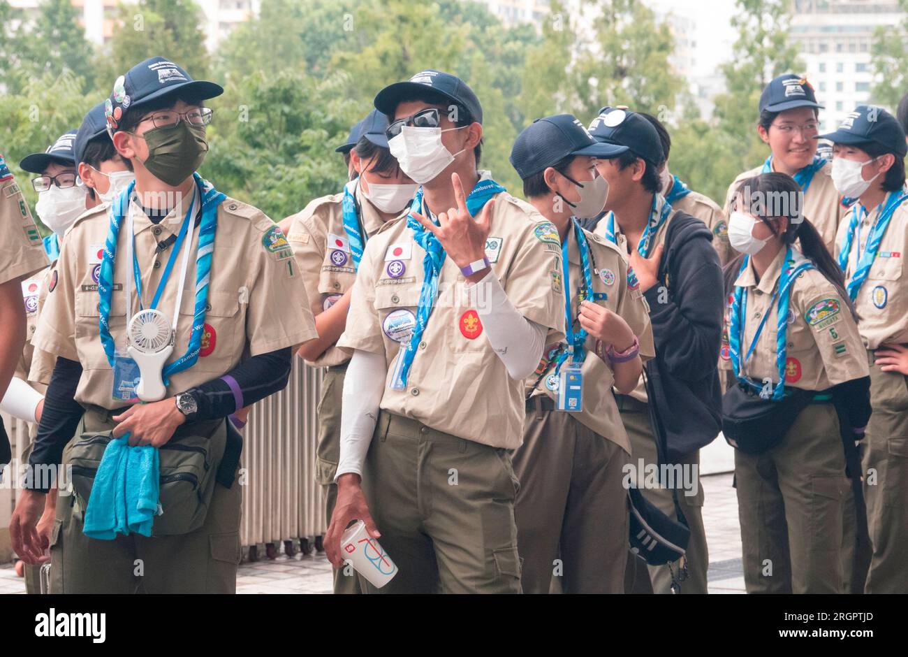 Japanese young Scouts, Aug 11, 2023 : Japanese young Scouts arrive to ...