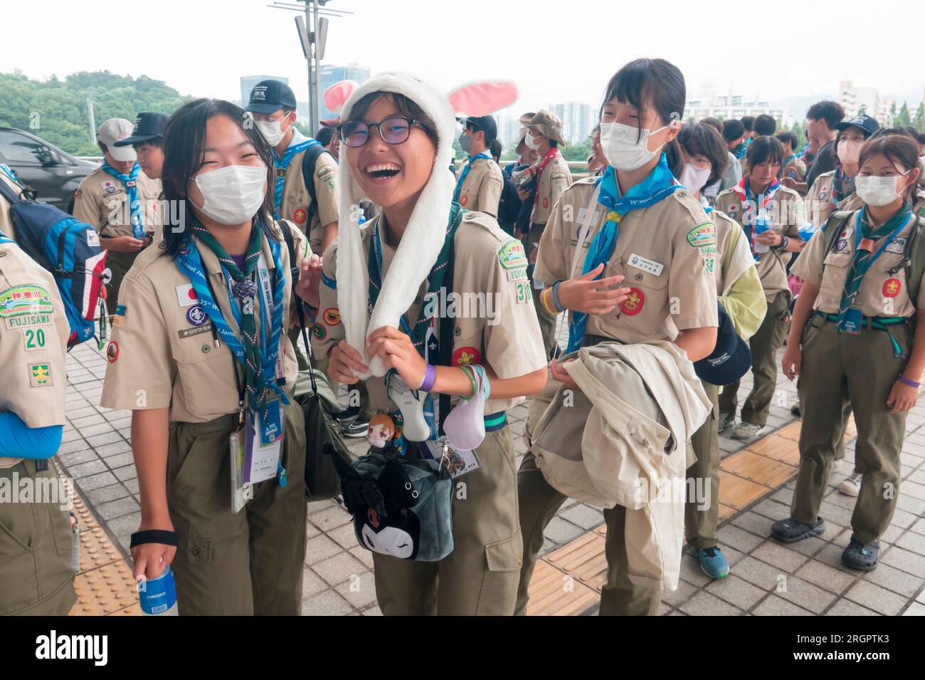 Japanese young Scouts, Aug 11, 2023 : Japanese young Scouts arrive to ...