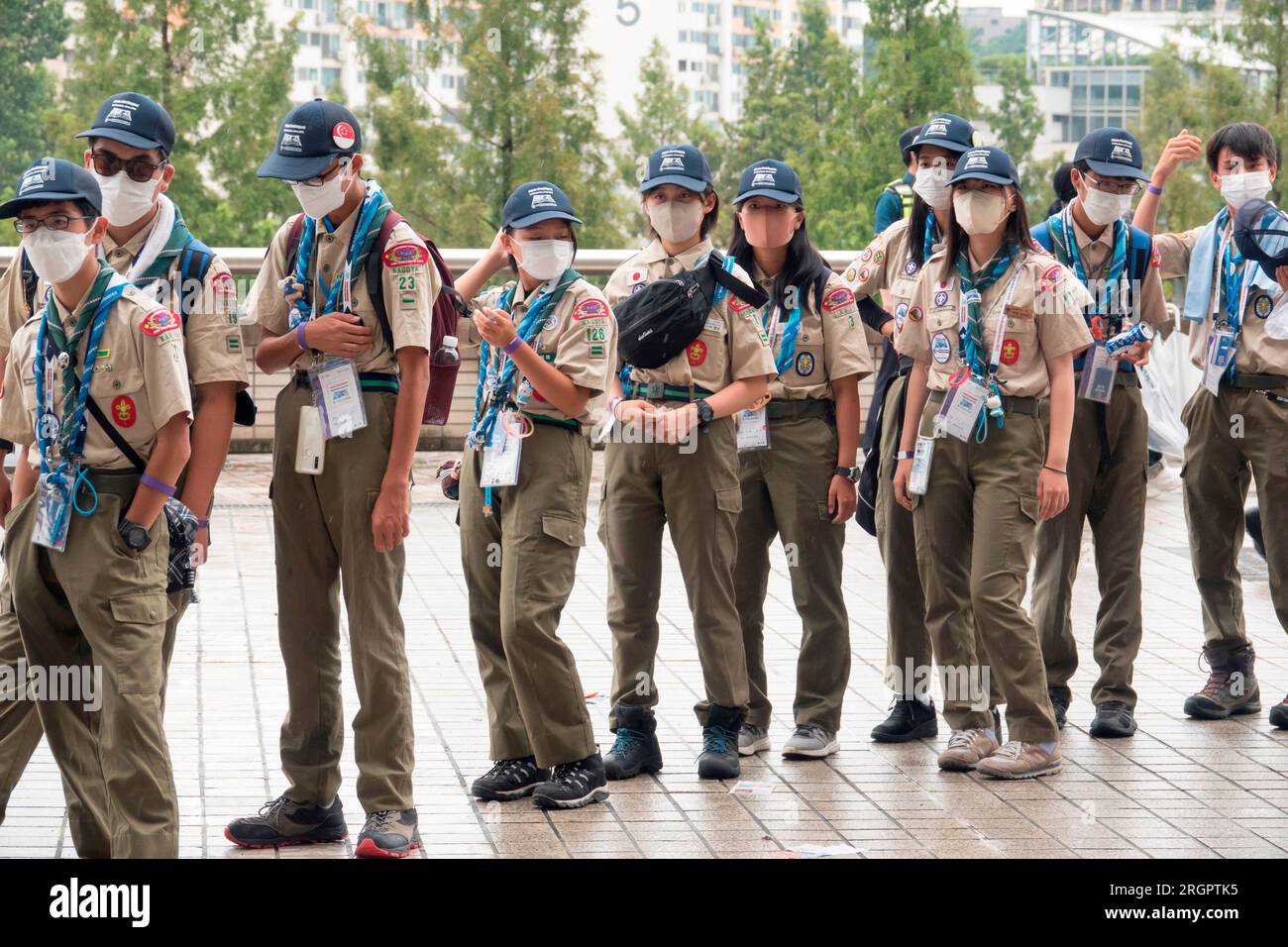 Japanese young Scouts, Aug 11, 2023 : Japanese young Scouts arrive to ...