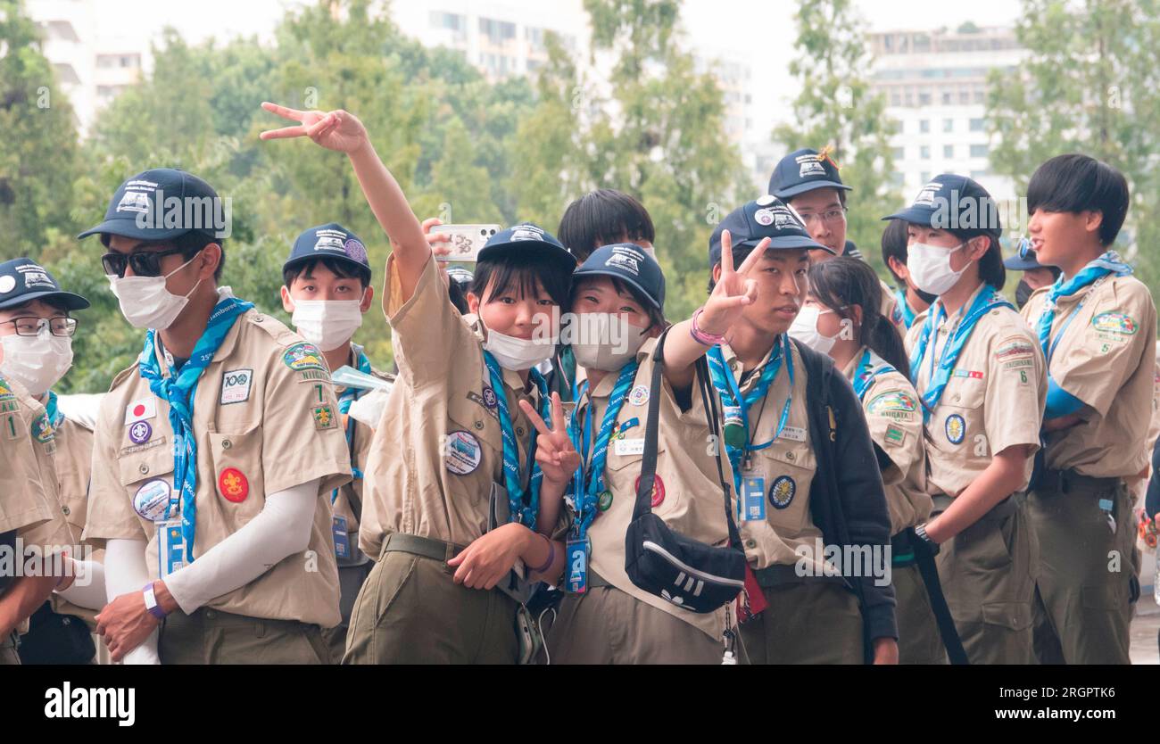Japanese young Scouts, Aug 11, 2023 : Japanese young Scouts arrive to ...